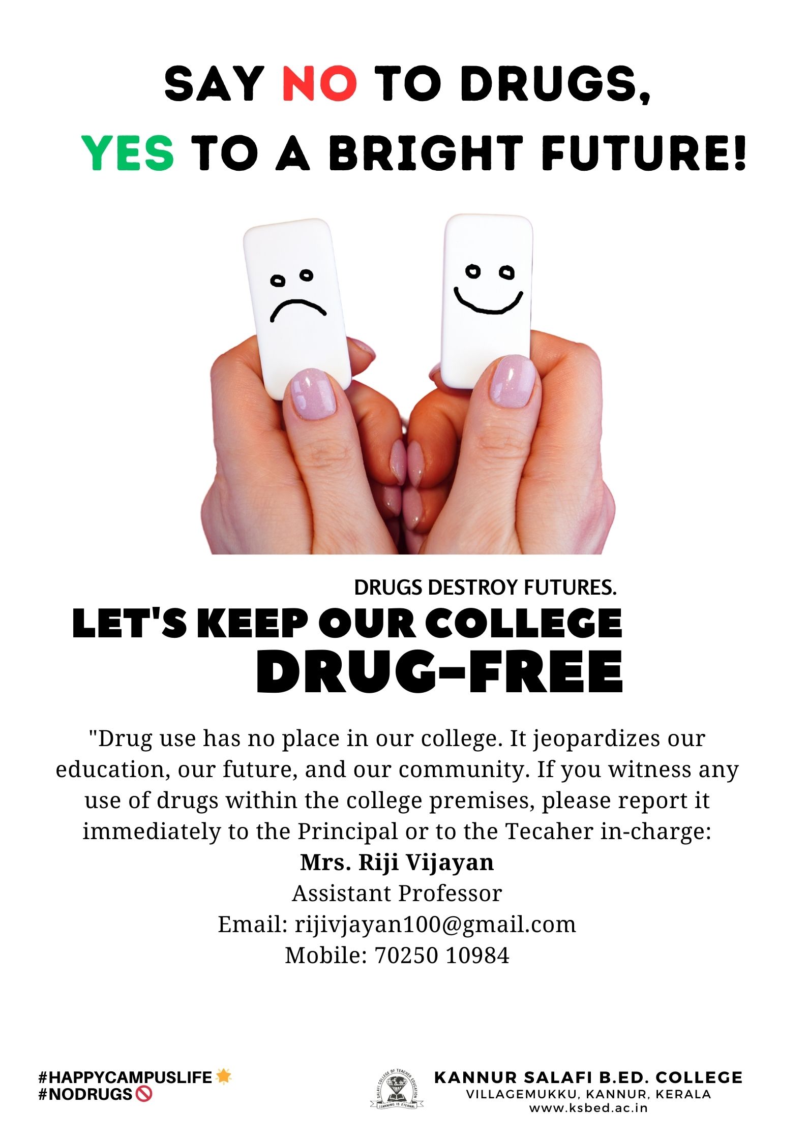 Drug Free Campus - KANNUR SALAFI B.Ed. COLLEGE