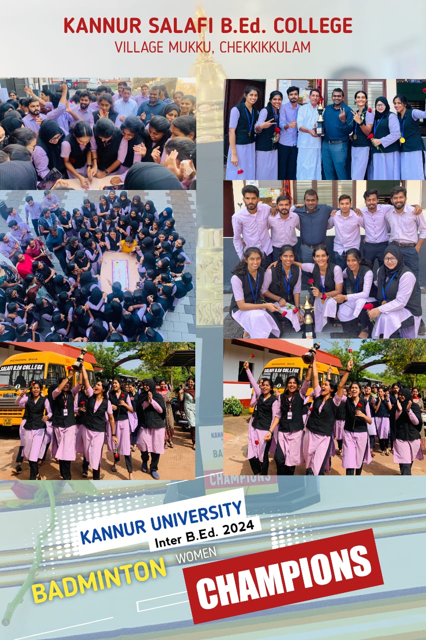 Celebrating the Victory of Kannur Salafi B.Ed. College Girls' Team in Inter B.Ed. College ...