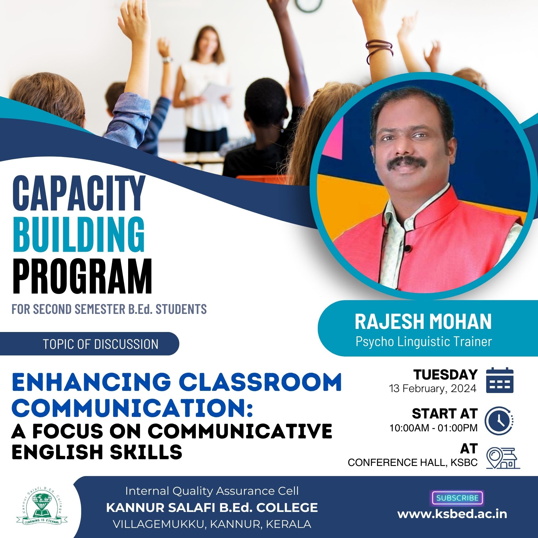 Capacity Building Program on 'Enhancing Classroom Communication: A ...