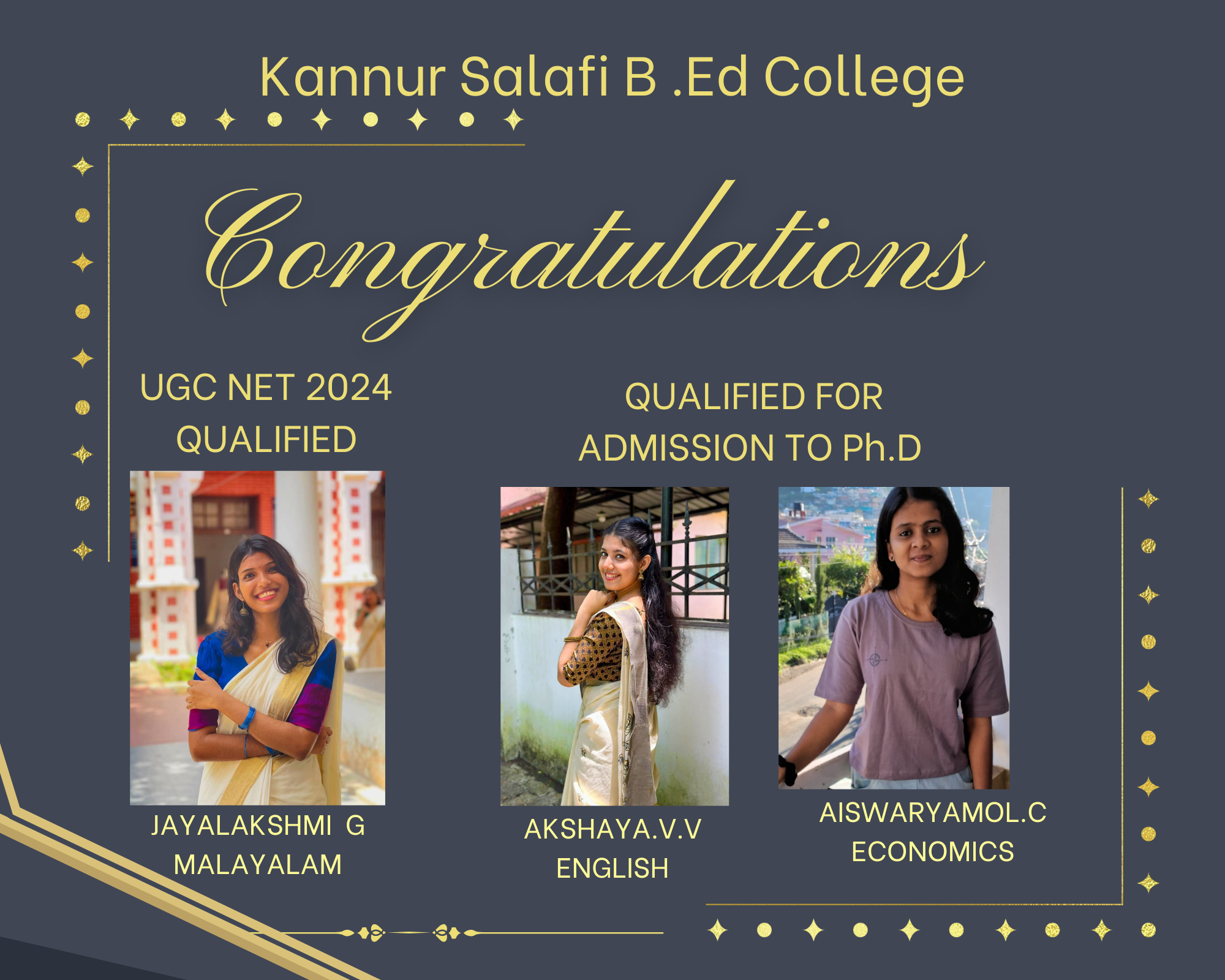 Achievements - KANNUR SALAFI B.Ed. COLLEGE