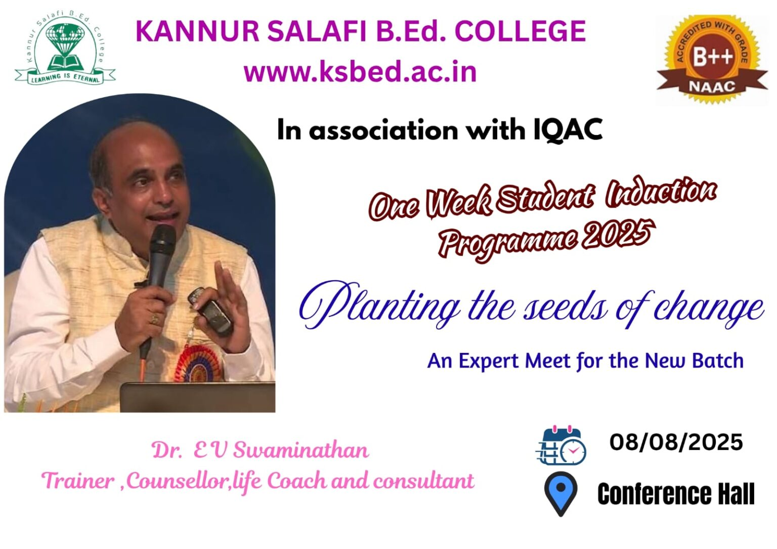 CONFLUENCE -Student Induction Program - KANNUR SALAFI B.Ed. COLLEGE